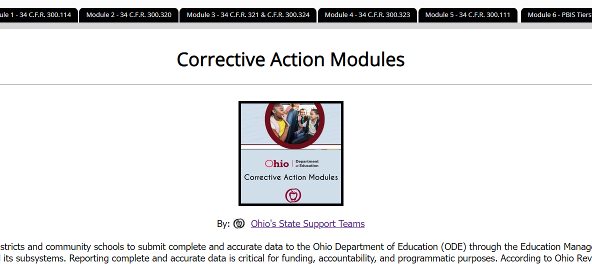 Corrective Action Modules livebinder – SST 13